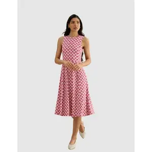 HOBBS LONDON Sleeveless Printed Midi Dress