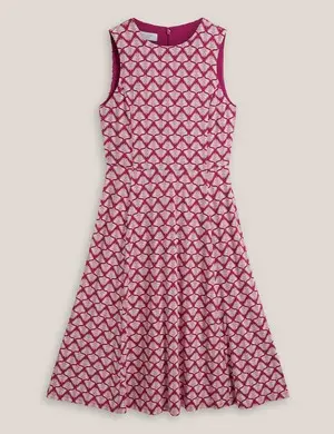 HOBBS LONDON Sleeveless Printed Midi Dress