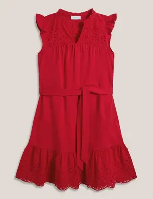 HOBBS LONDON Romy Jersey Dress With Embroidered Yoke