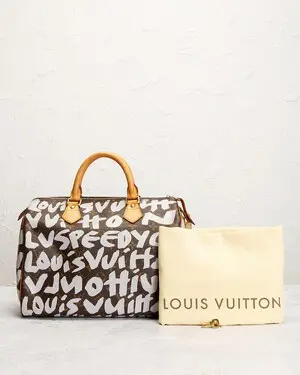 FWRD RENEW Louis Vuitton X Stephen Sprouse Monogram Graffiti Speedy 30 Handbag - Brown