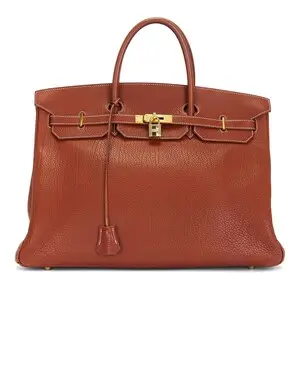 FWRD RENEW Hermes Togo Birkin 40 Retourne Handbag - Noisette