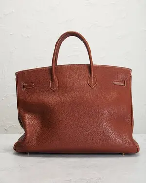 FWRD RENEW Hermes Togo Birkin 40 Retourne Handbag - Noisette