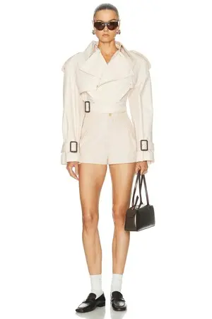 Wardrobe.NYC Clean Perfect Trench - Dove