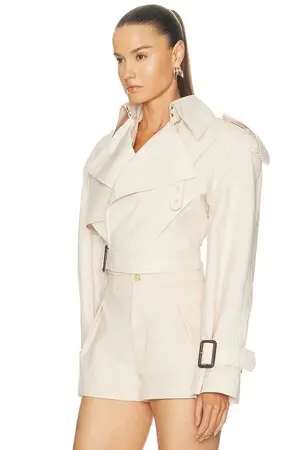 Wardrobe.NYC Clean Perfect Trench In Beige