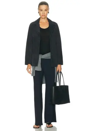NILI LOTAN Dominic Suede Jacket - Midnight