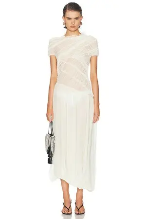 MAGDA BUTRYM Magda Butrym Sheer Asymmetrical Dress