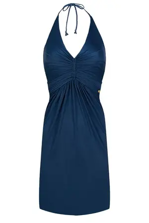 CHIC BY LIRETTE Short Halter Dress Natural Nightblue - Blue