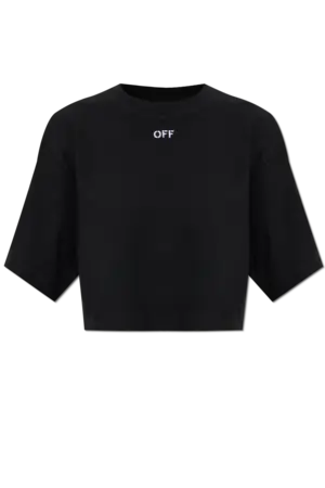 Off-White Ribbed Loose-fit T-shirt - Black