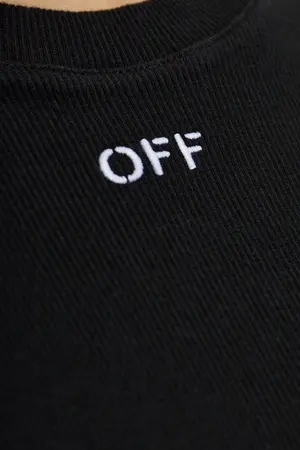 Off-White Ribbed Loose-fit T-shirt