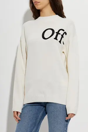 Off-White Wool Sweater With Logo