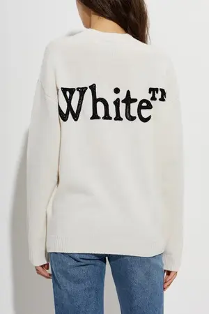 Off-White Wool Sweater With Logo