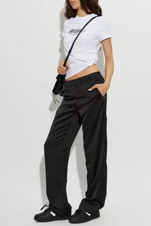 Off-White T-shirt With Embroidered Kogo