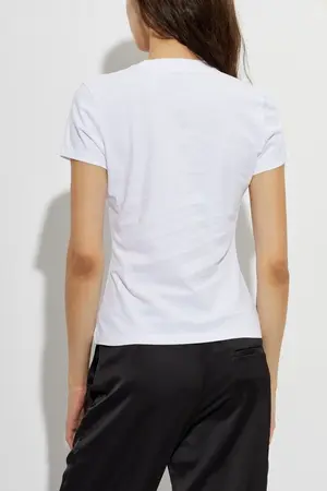 Off-White T-shirt With Embroidered Kogo