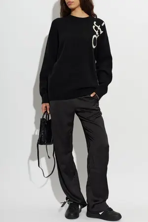 Off-White Wool Sweater With Logo