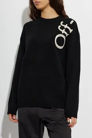 Off-White Wool Sweater With Logo
