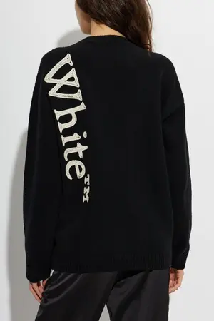 Off-White Wool Sweater With Logo