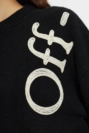 Off-White Wool Sweater With Logo