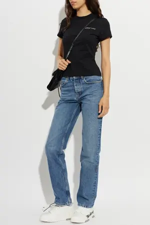 Off-White T-shirt With Printed Logo