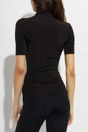 Off-White Fitted Top With Turtleneck