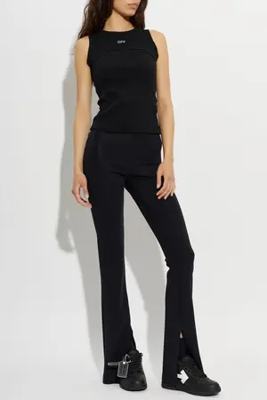 Off-White Top With Embroidered Logo