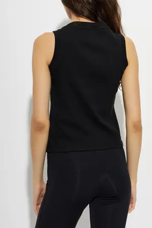 Off-White Top With Embroidered Logo