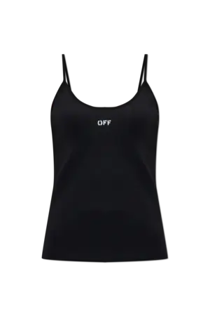 Off-White Top With Spaghetti Straps