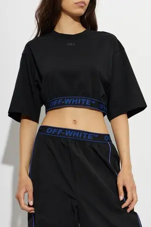Off-White Short Top With Logo