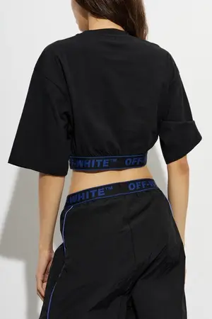 Off-White Short Top With Logo
