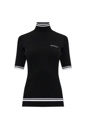 Off-White Dress With Turtleneck