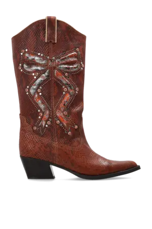 Kurt Geiger Rodeo Bow Leather Cowboy Boots