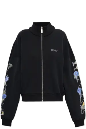 Off-White Zip-up Sweatshirt - Black
