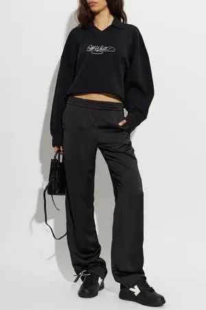 Off-White Oversized V-neck Sweatshirt