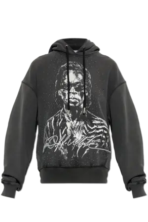 Off-White Wildflower Meadow" Graphic Hoodie