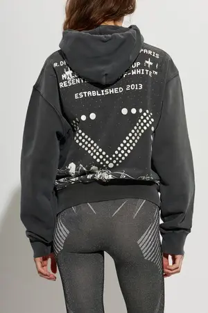 Off-White Wildflower Meadow" Graphic Hoodie