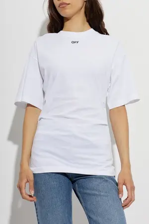 Off-White T-shirt With Pleats