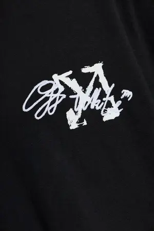Off-White T-shirt With Embroidered Logo