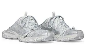 Balenciaga 3xl Mules - White/silver
