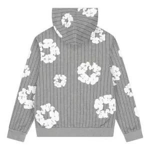 DENIM TEARS Pinstripe Wreath Zip Hoodie