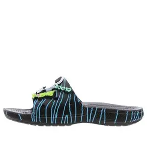 CROCS Ron English X Classic Bootlegger Slides 'black Blue