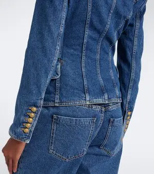 Balmain Double-breasted Denim Blazer