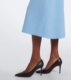 EMILIA WICKSTEAD Alexina Wool Crêpe Midi Dress - Blue