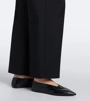 JIL SANDER Pleated Wool And Mohair Straight Leg Trousers