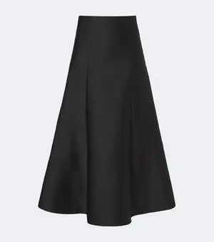 Roland Mouret Taffeta Midi Skirt - Black