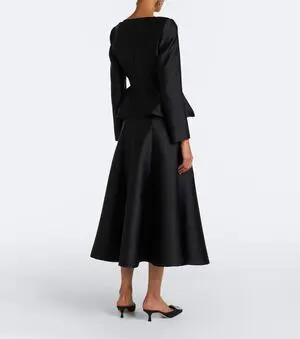 Roland Mouret Taffeta Midi Skirt