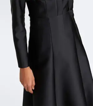 Roland Mouret Taffeta Midi Skirt