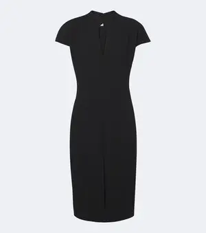 JIL SANDER Cutout Virgin Wool Minidress - Black