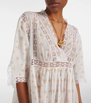 Chloé Floral Cotton Voile Mini Dress