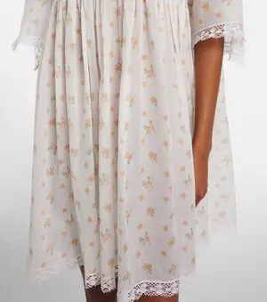 Chloé Floral Cotton Voile Mini Dress