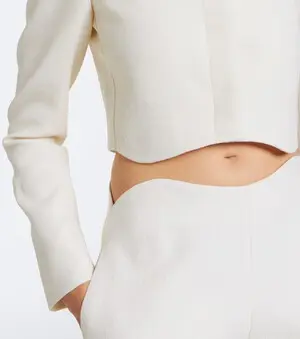 Alaïa Cropped Wool Crêpe Jacket