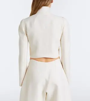 Alaïa Cropped Wool Crêpe Jacket